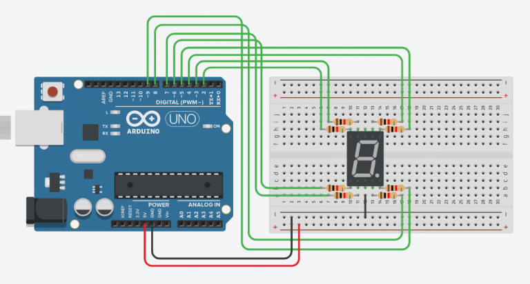 Interfacing 7 Segment Display with Arduino - Circuit Geeks